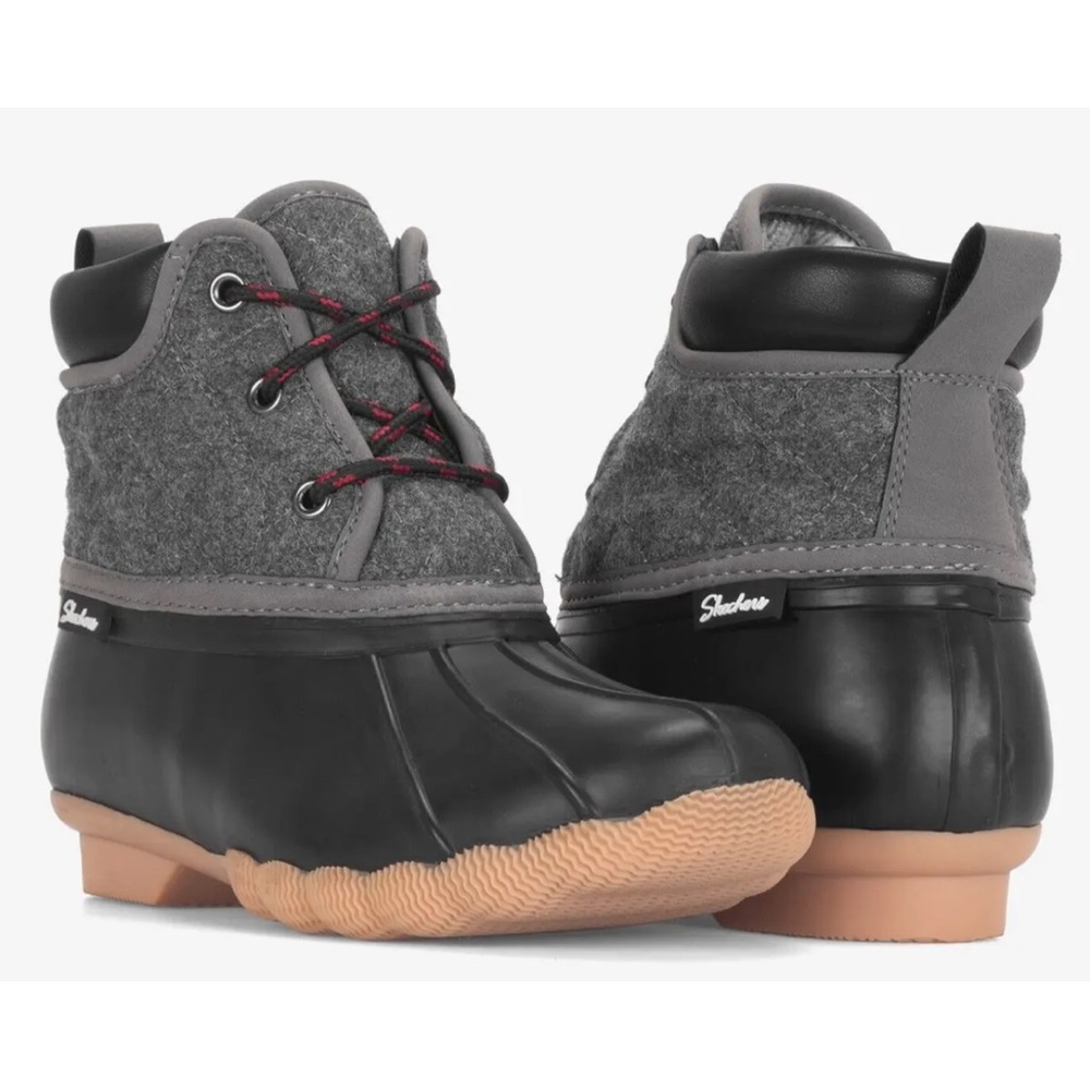 New Skechers Women's Pond Lil Puddles Duck Boots, Bla… - Gem